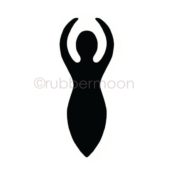 Kae Pea | KP7203L - Medium Moon Goddess - Rubber Art Stamp – RubberMoon