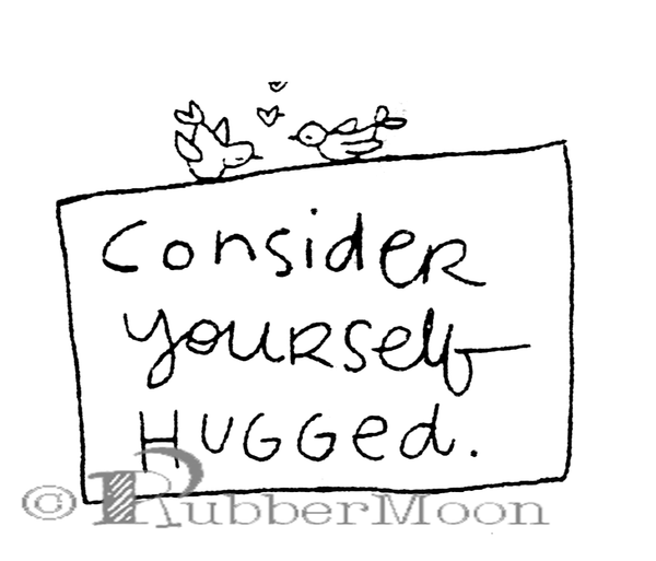 Kae Pea | KP7877G - Consider yourself hugged.- Rubber Art Stamp ...