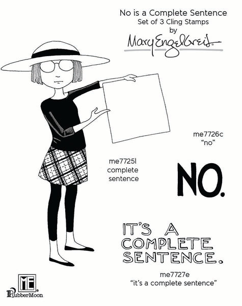 Mary Engelbreit | No is a Complete Sentence Stamp Set – RubberMoon