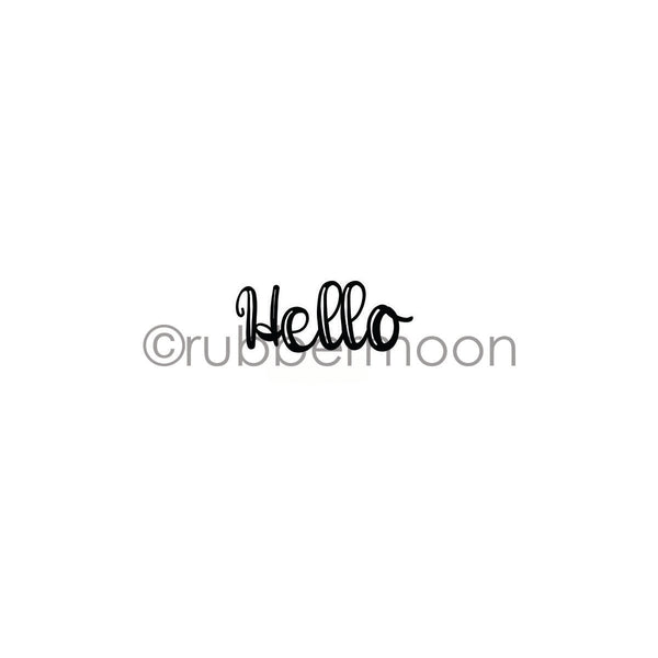 Maxi Moon | MM7267B |282C|- "Hello" - Rubber Art Stamp – RubberMoon