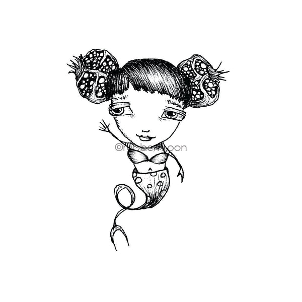 Sunny Carvalho | SC7490H - Pom-Maid - Rubber Art Stamp – RubberMoon