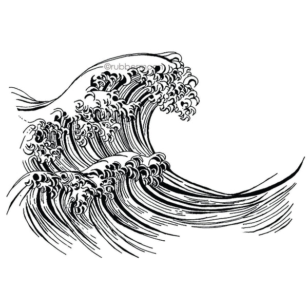 Sandra Evertson | SE7478N - Water - Rubber Art Stamp – RubberMoon