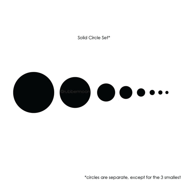 Kae Pea | KP2157J - Solid Circles Set - Rubber Art Stamps – RubberMoon