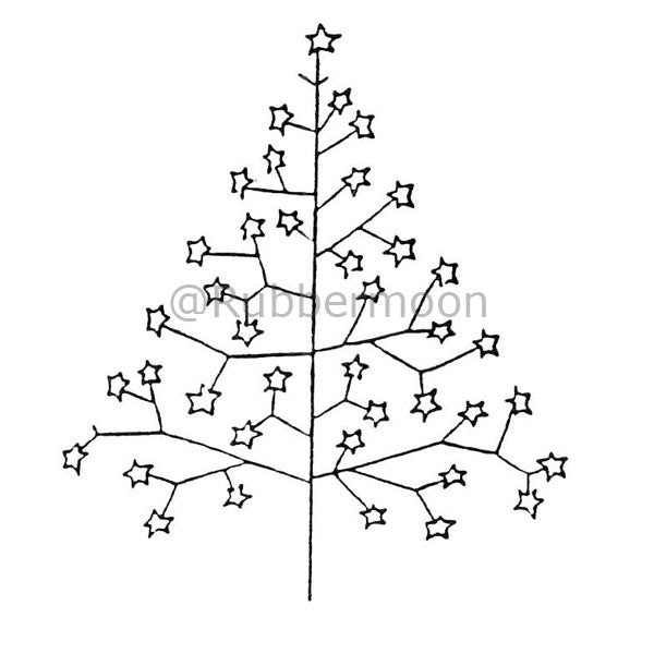 Dave Brethauer | DB4790G - Star Tree - Rubber Art Stamp – RubberMoon