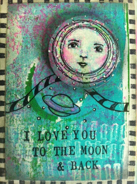 Kae Pea | KP5009F - New Moon - Rubber Art Stamp – RubberMoon