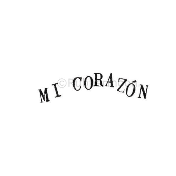 Kae Pea | KP5309C - "Mi Corazon" - Rubber Art Stamp – RubberMoon