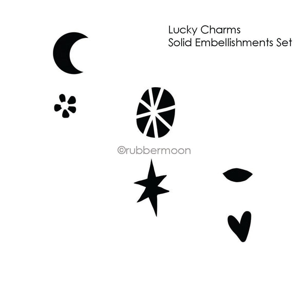 Kae Pea | KP2156I - Lucky Charms Embellishments Set - Rubber Art Stamp ...