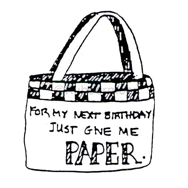 Marylinn Kelly | MK479E - Give Me Paper - Rubber Art Stamp – RubberMoon
