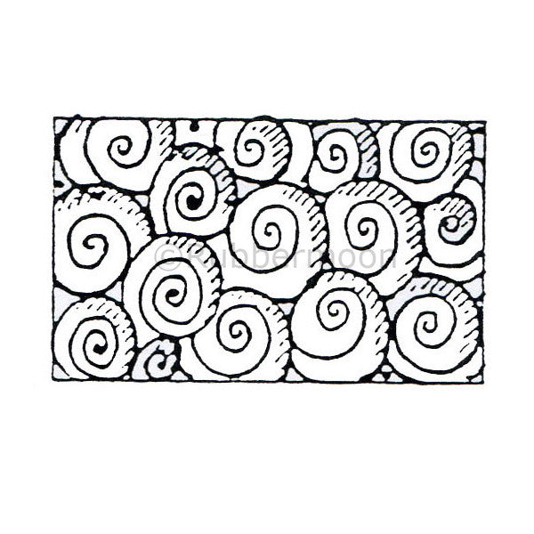 Marylinn Kelly | MK9119E - Swirls in a Box - Rubber Art Stamp – RubberMoon